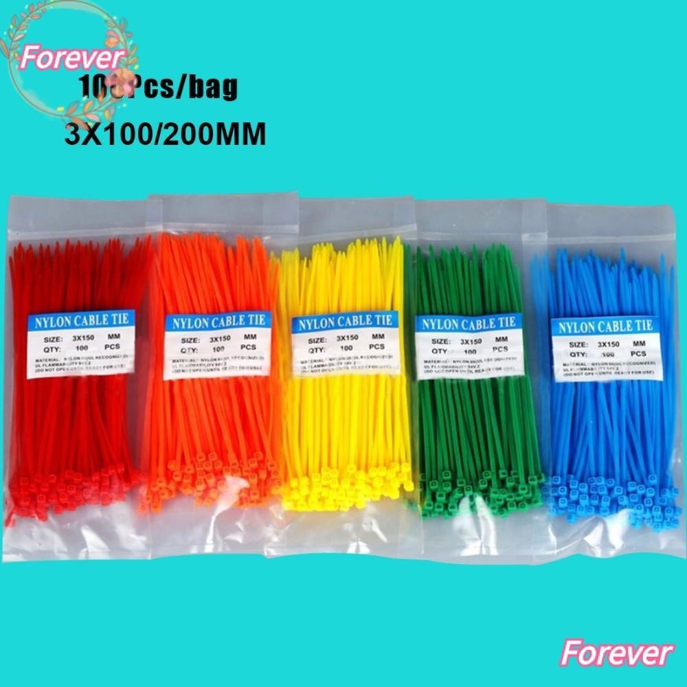 FOREVER 100pcs/pack Cable Ties Hand Tool Cord Strap Self-Locking ...