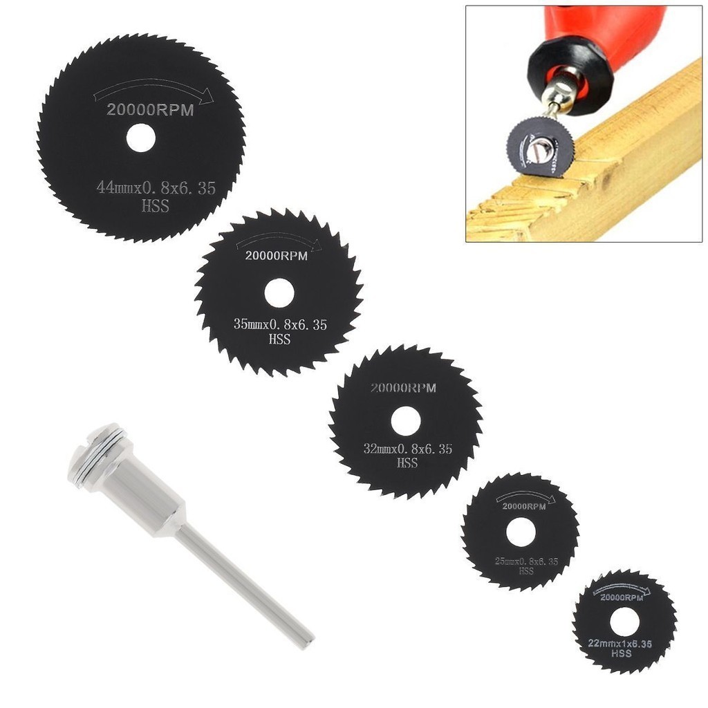 6pcs Circular Saw Blade Rotary Metal Cutter Power Tool Kit | Shopee ...