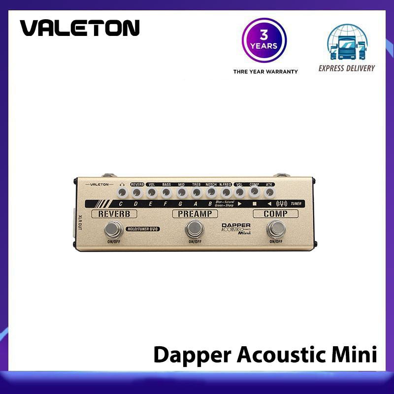 VALETON Dapper Acoustic Mini Electric-Acoustic Guitar DI Analog Preamp ...