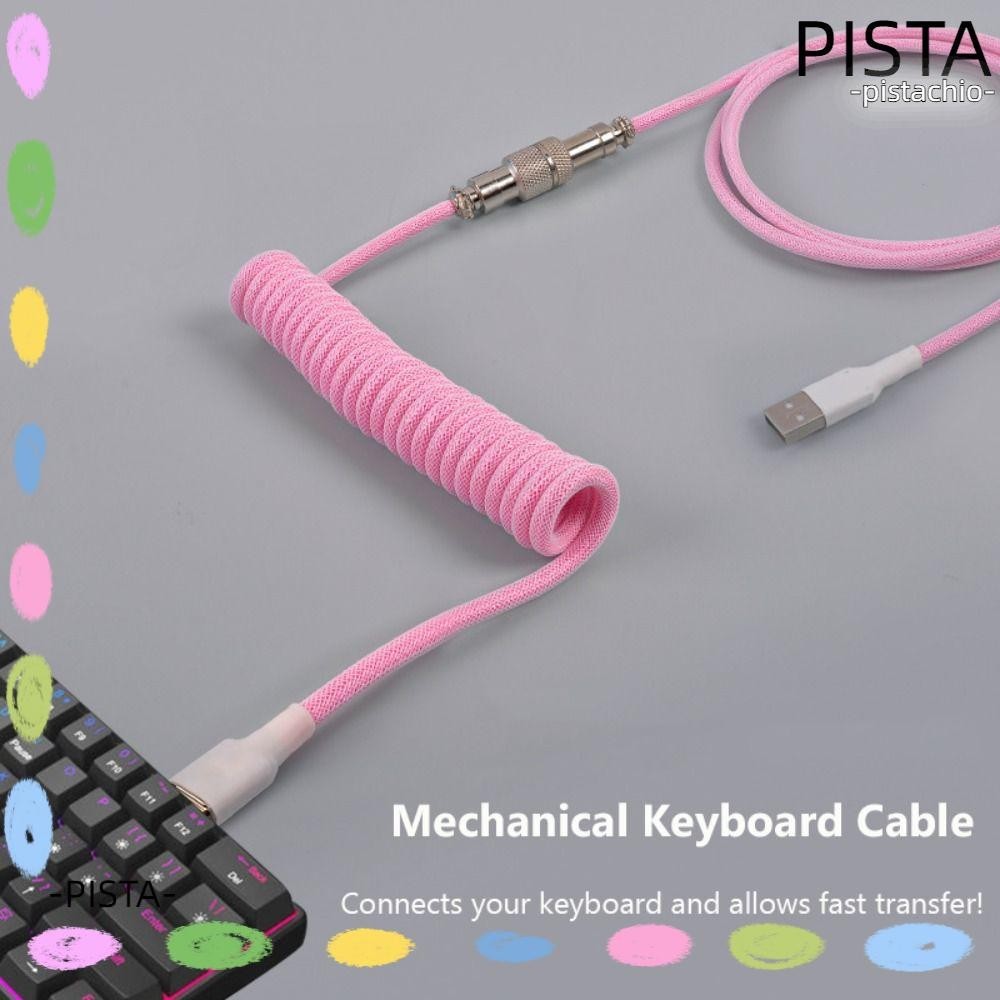 PISTA Mechanical Keyboard Coiled Cable, Detachable USB Keyboard Wire ...