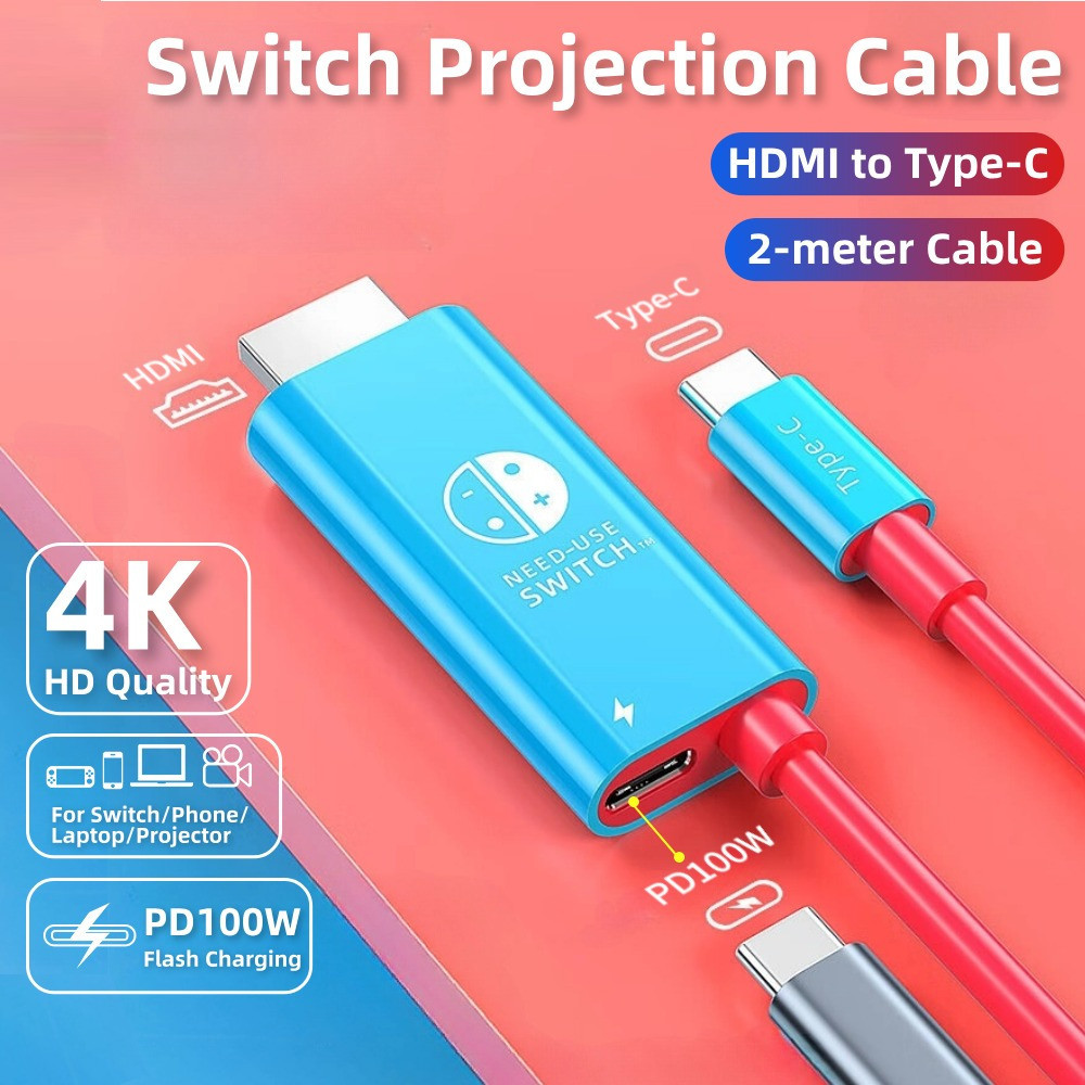Switch Projection Cable USB Type C to HDMI Adapter for Nintendo Switch ...