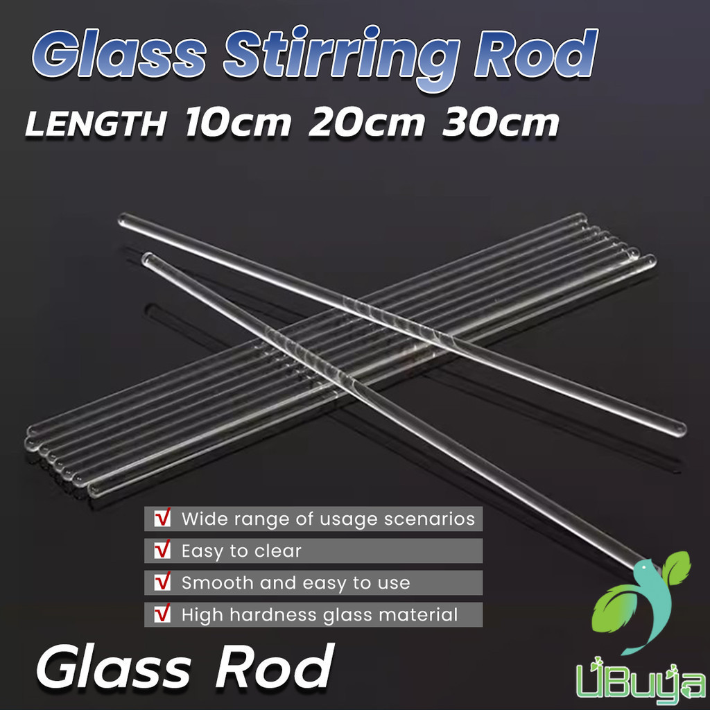 UB Glass Stirring Rod Laboratory tools 10cm 20cm 30cm for Science, Lab ...