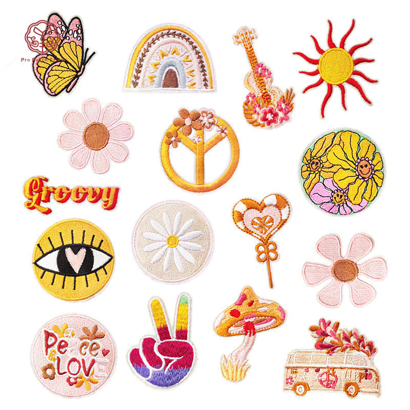 Pro Patch Store Light Color Cartoon Flower Series DIY Embroidery ...