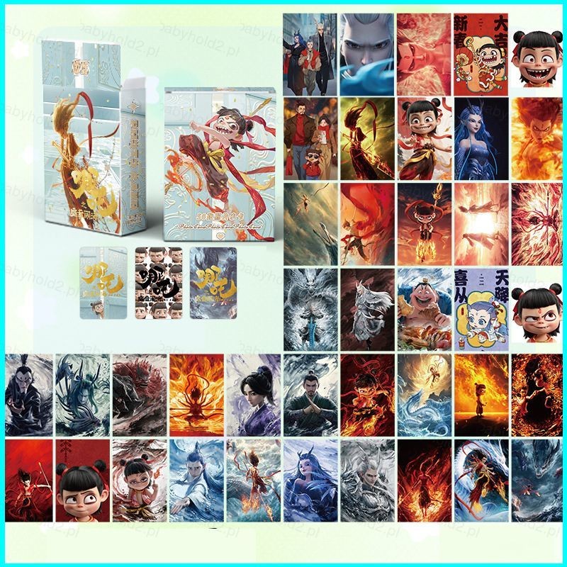 Jersey 50PCS/Set Ne Zha 2 Nezha Anime Laser LOMO Card Postcard ...