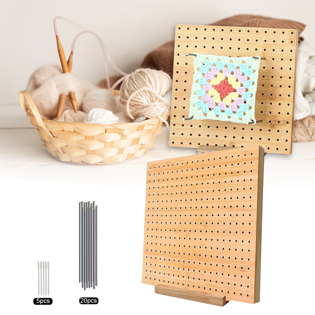 【Cyanfire】1Set Wooden Blocking Board Granny Square Crochet Board ...