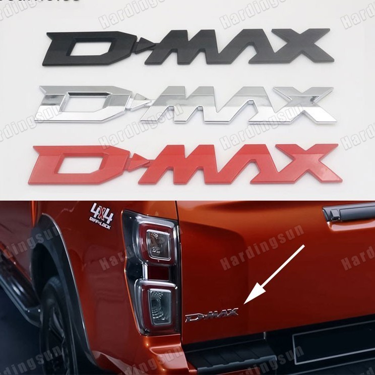1 x ABS Chrome DMAX Letter Logo Car Auto Rear Trunk Emblem Badge ...