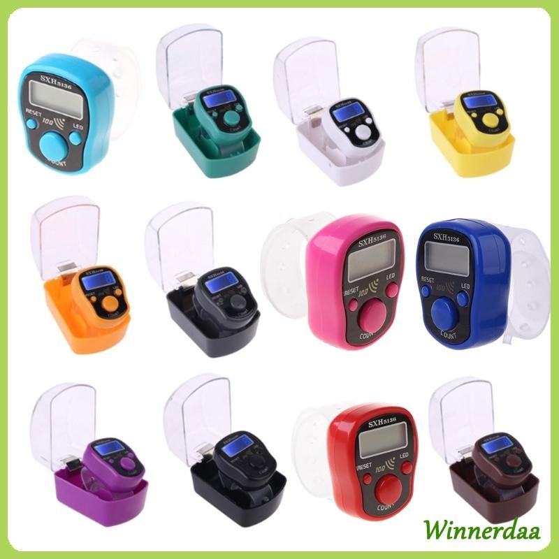 WINN Hand Tally Counter Digital Finger Counter Clickers Resettable Lap ...