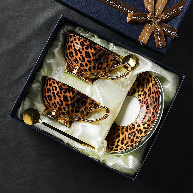 Strictly Selected Retro Leopard Print Control Bone China High-End ...