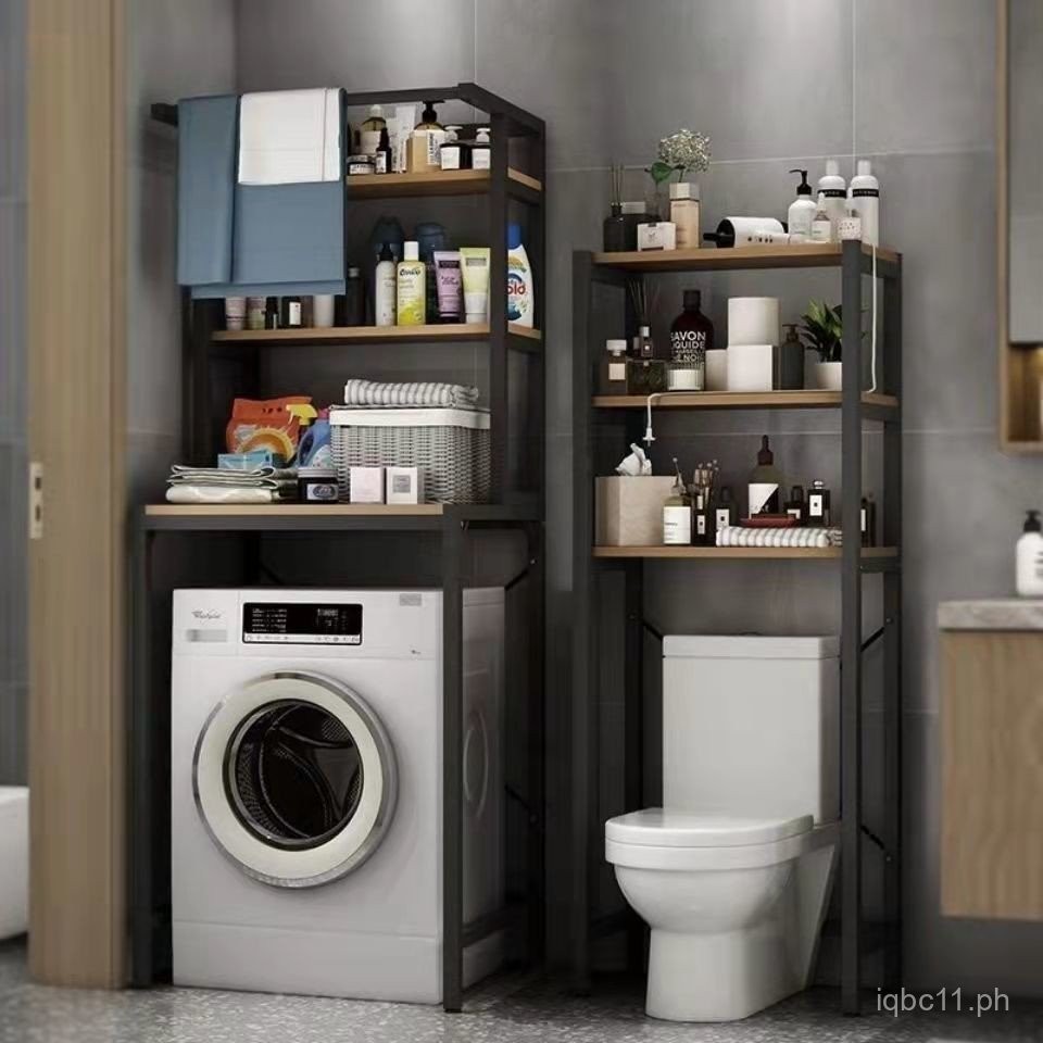 Washing Machine Storage Rack Floor-standing Above Drum Shelf Bathroom ...