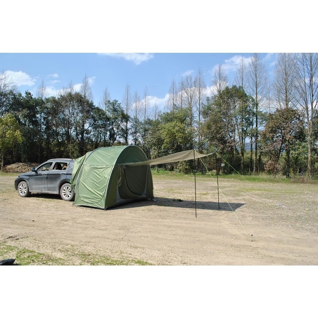 Upgraded with Mesh Screen Extended Canopy Front Hall SUV Tent,Rear Tent ...