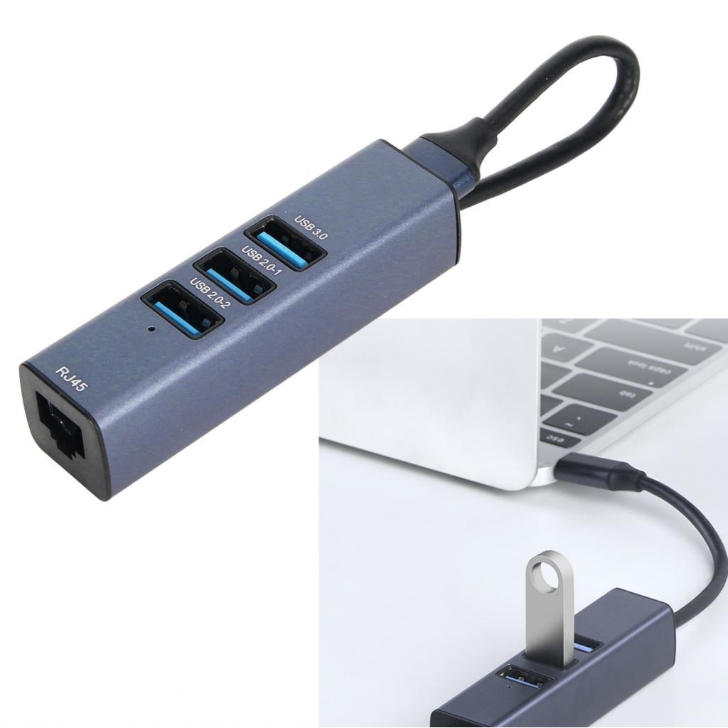 USB Ethernet Hub To Adapter 1000Mbps/100Mbps 4 Ports for Laptop ...