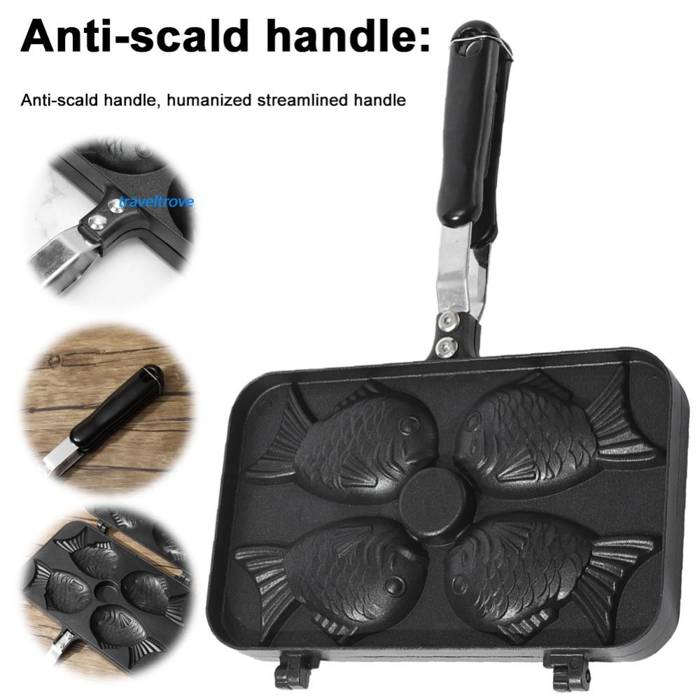Fry Pan Waffle Molds Non-Stick Waffle Baking Mold Kitchen DIY Takoyaki ...