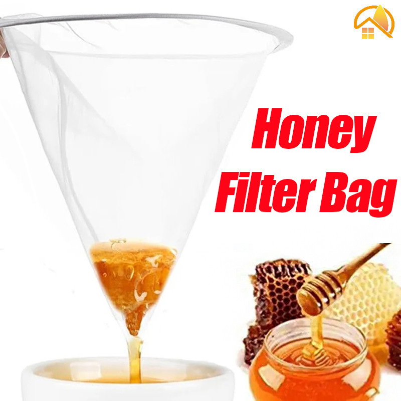 150 Mesh Reusable Bee Honey Filter Screener / Ultra-fine Funnel-shaped ...