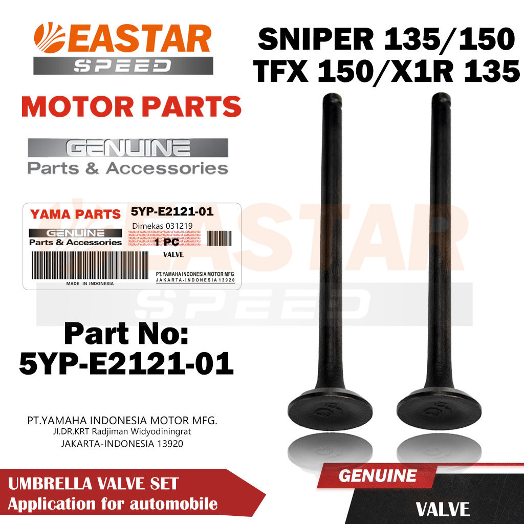 (5YP-E2121-01)INTAKE VALVE&EXHAUST VALVE SET FOR SNIPER 135/150/TFX 150 ...
