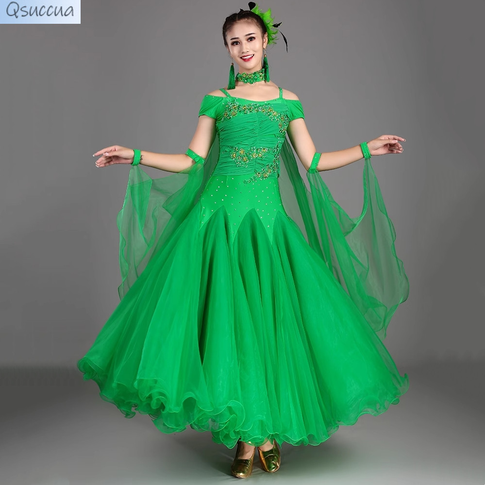 Qsuccua Adult Ladies Waltz National Standard Dance Short-sleeved 720 ...