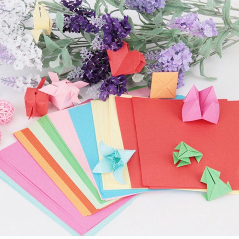 【in Stock】200 Sheets Double Sided Colored Origami Paper Craft Square ...