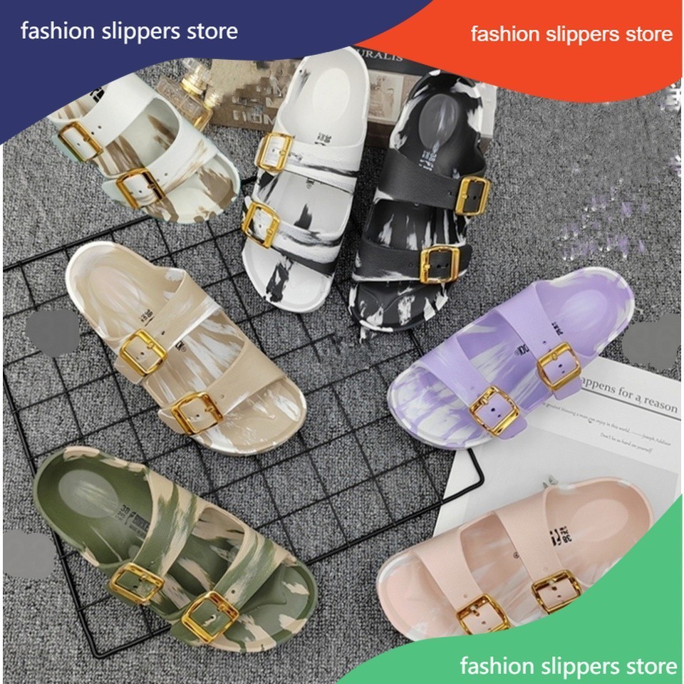 korean fashionable adjustable design new two strap slipper beach ...