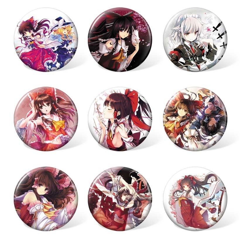 9pcs 58mm TouHou Project The Embodiment of Scarlet Devil Cartoon Badge ...