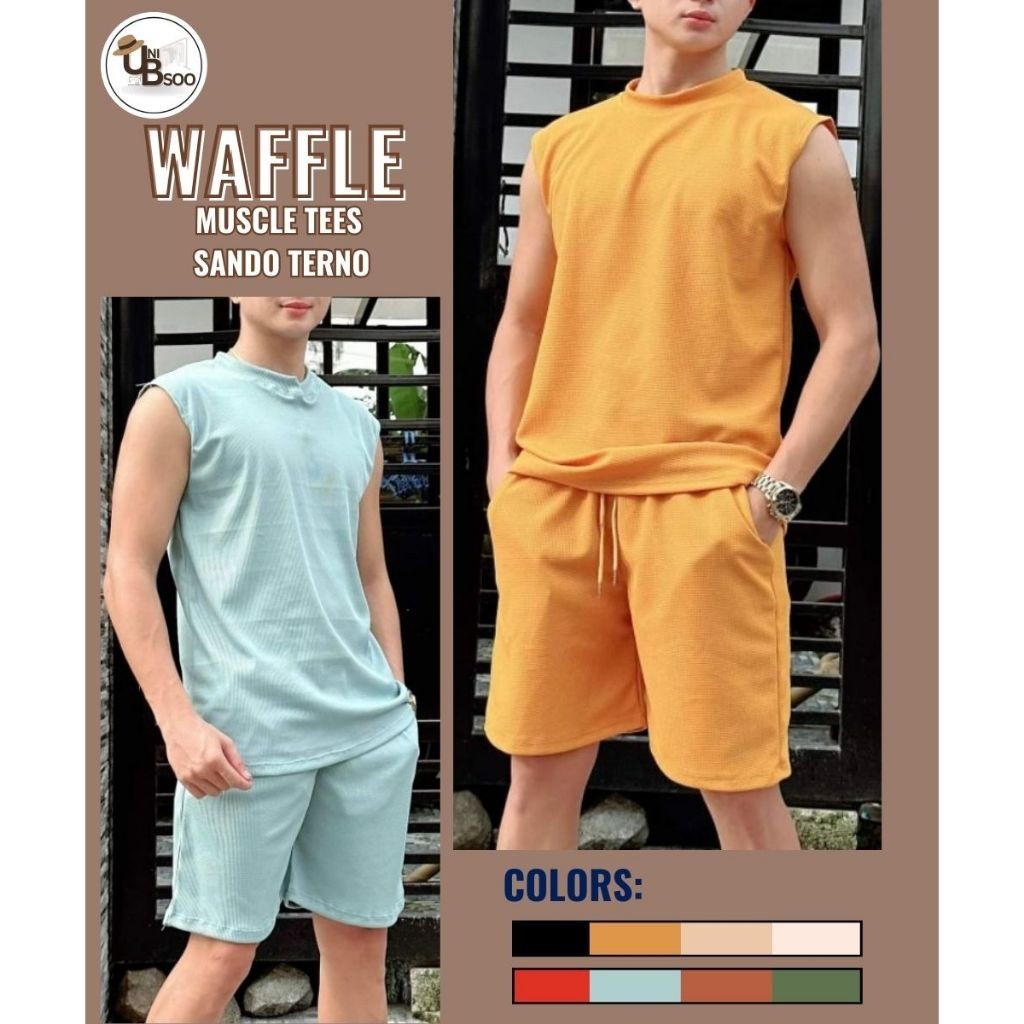 UNI Waffle Muscle tees Sando Terno XS up to XL for men Tanks For Men ...