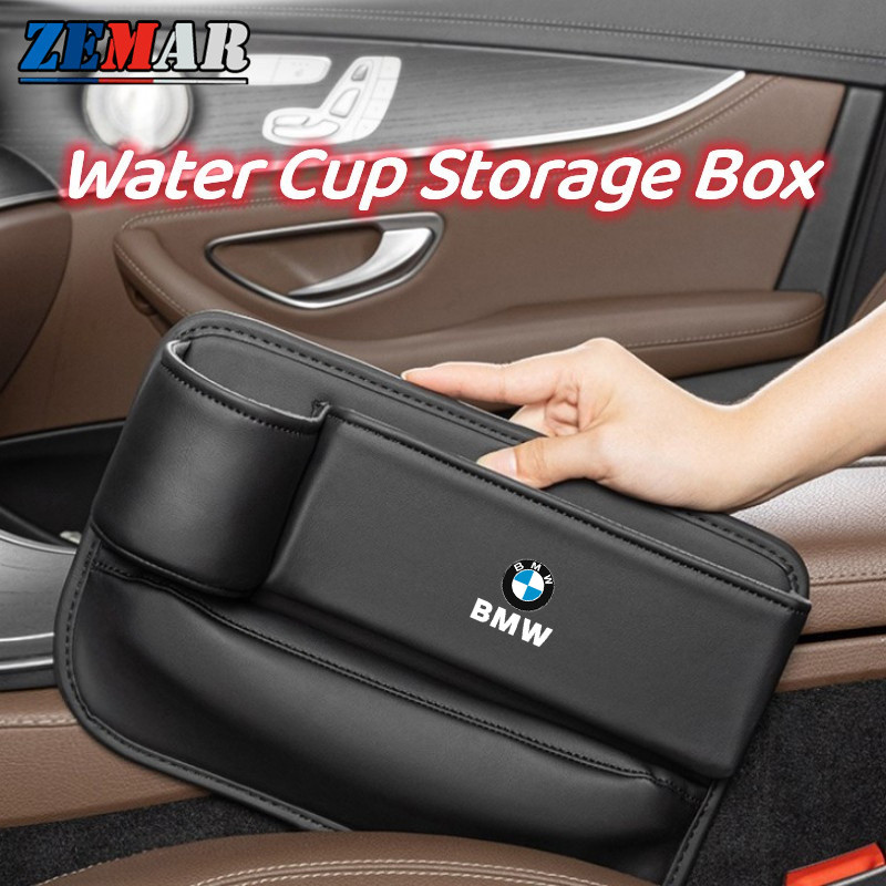 BMW Car Seat Side Gap Filler Storage Box PU Leather Car Central Control ...