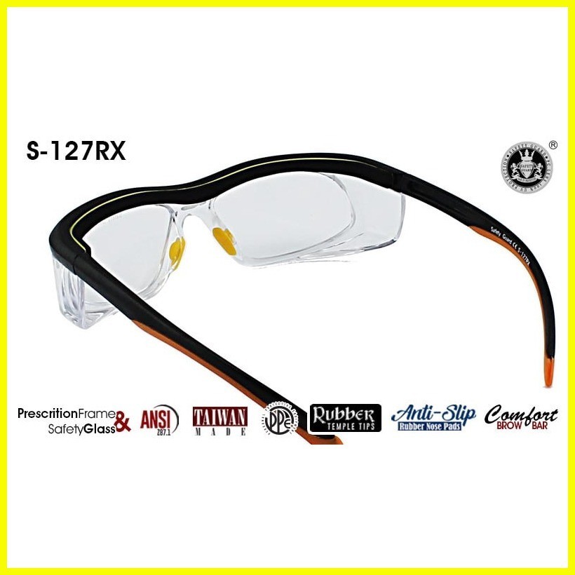 SAFETY GUARD SAFETY GLASSES/ EYE PROTECTION (S-127) - RX PRESCRIPTION ...