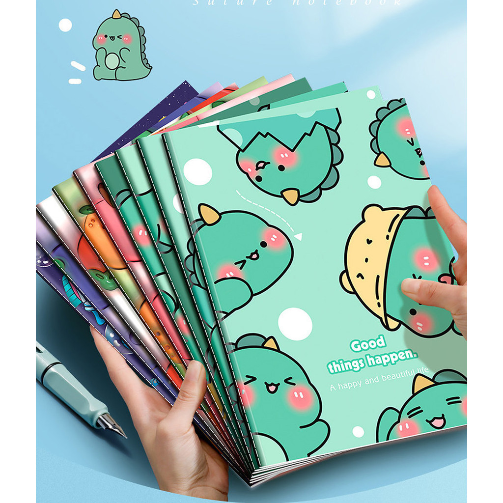 A5/B5 Cartoon Stitched Notebook Cute Patterns Notepad School Office ...