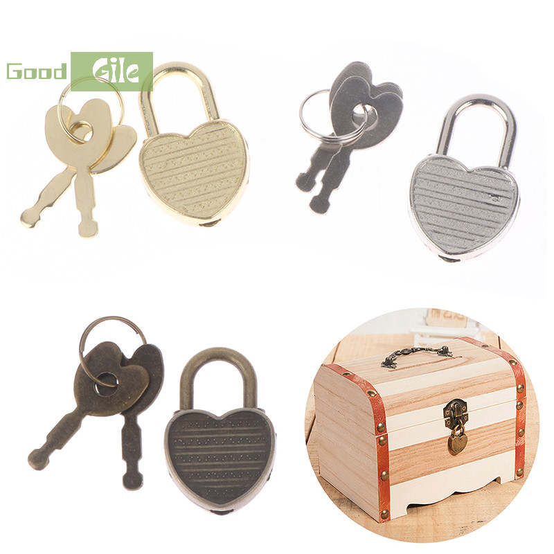 GoodGirl 1Set Heart Shape Padlock Luggage Hardware Lock W/Lock For ...