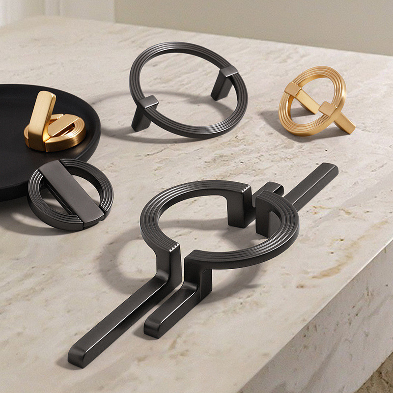 Modern Simple Wardrobe Handle Round Ring Closet Pull Handle for Cabinet ...