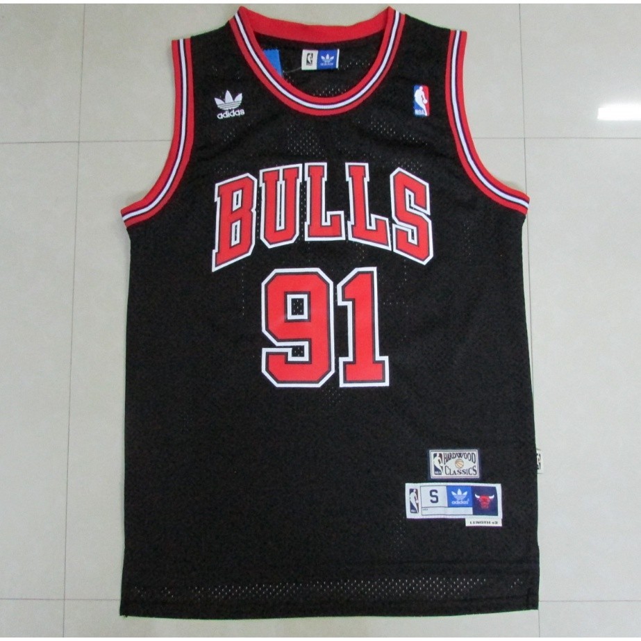New NBA Men’s Chicago Bulls #91 Dennis Rodman Retro Embroidery ...