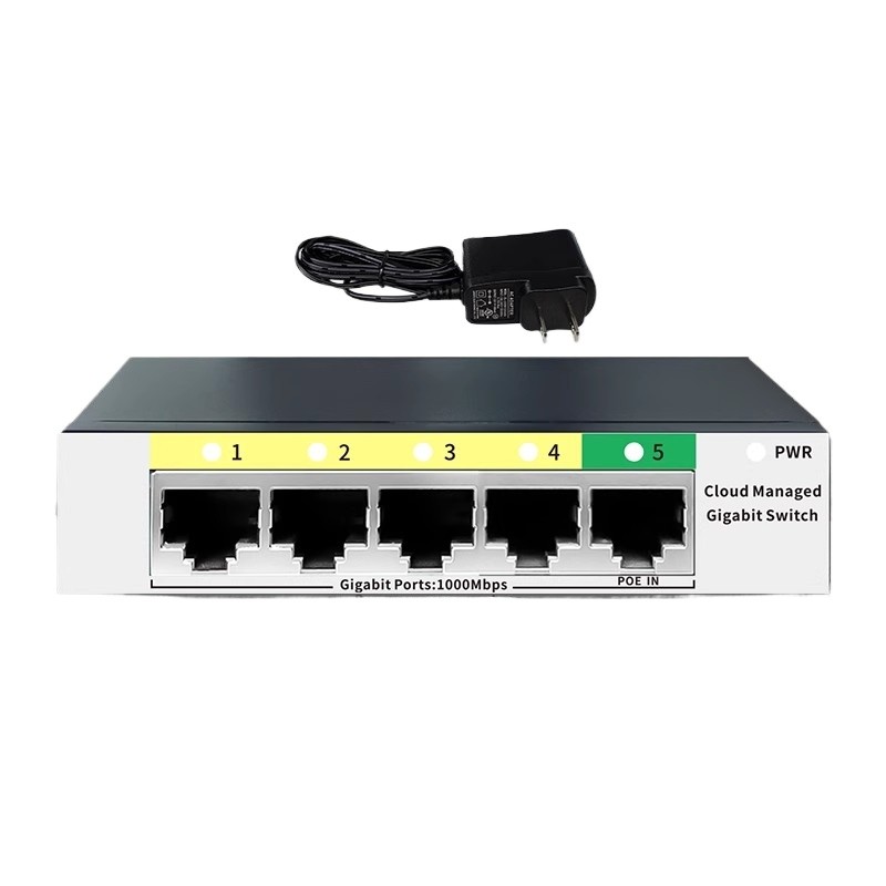 Cloud-managed Gigabit Ethernet Switch 8 Port Network Switch 48V POE ...