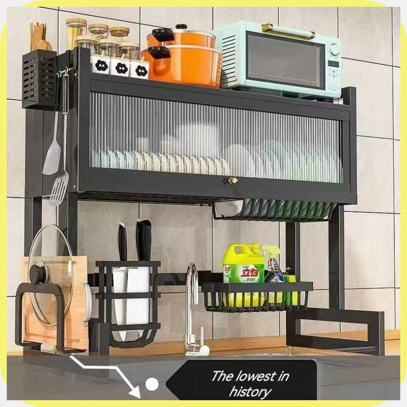 SRF=G?Dish>T[Cabinet`FP;Rack&Dustproof&Sink&Rack&With&Cabinet Door ...