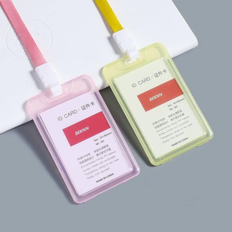 Double-sided Plastic ID Case Holder with Glossy Shiny ID Colored ID ...