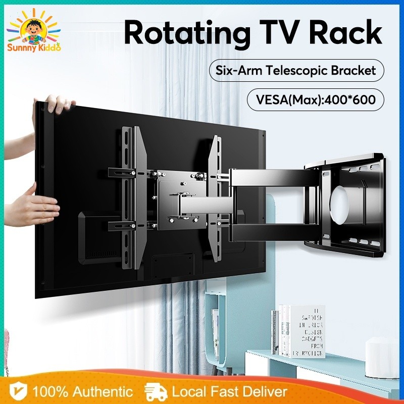 10-55 Inch Retractable TV Bracket Wall Mount TV Rack Monitor Mount ...