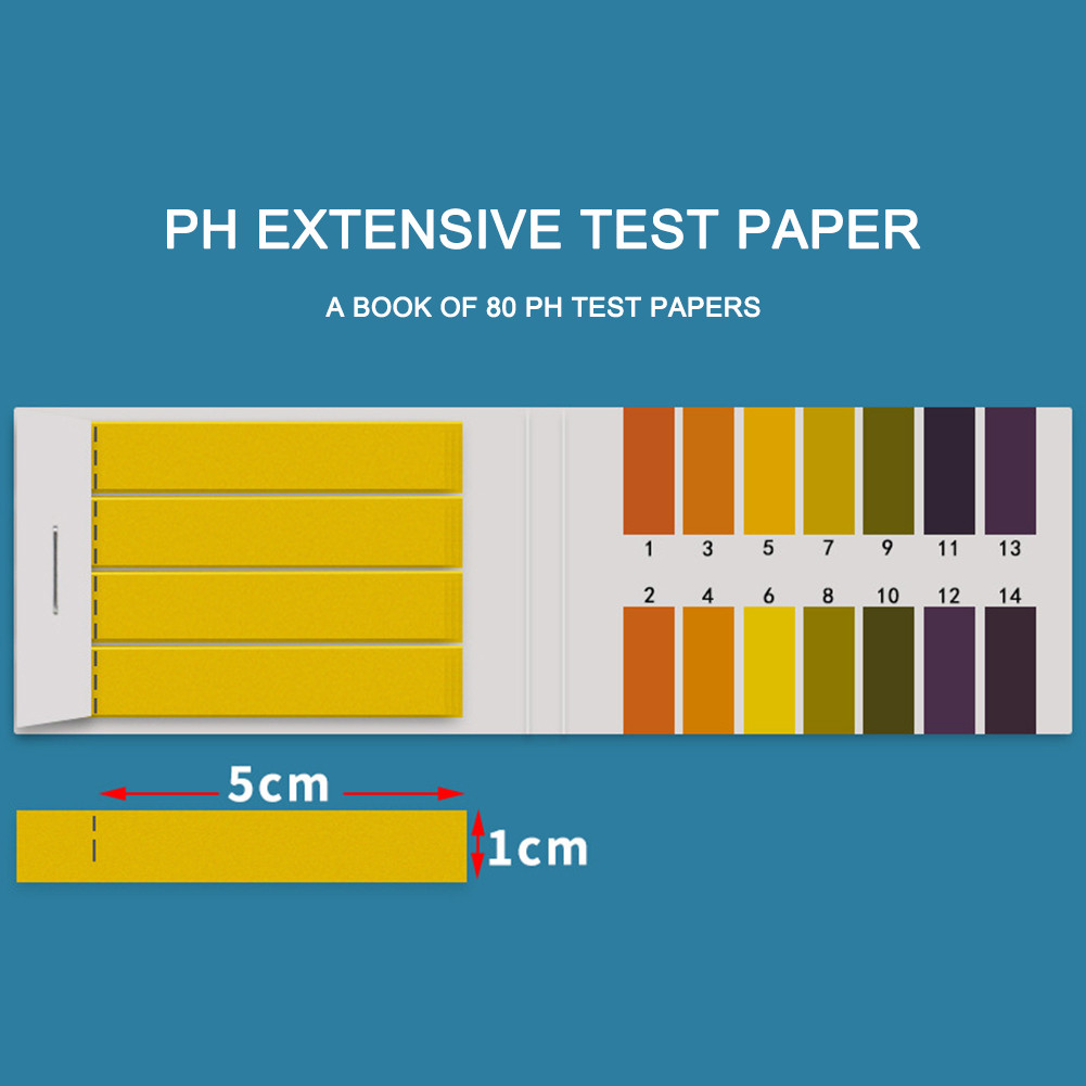 80 Strips/pack 1-14 PH Litmus Paper PH Tester Strips Universal ...