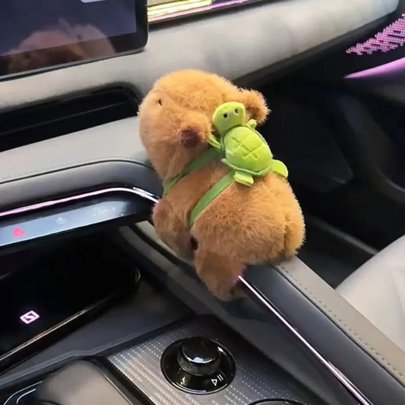 Capybara Car Interior Center Console Displays Handle Wiper Accessories ...