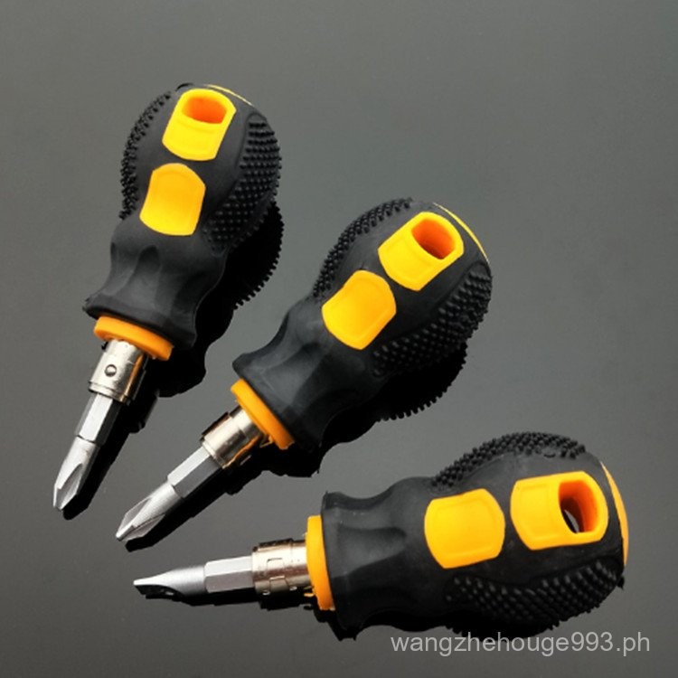 Dual-use Short Screwdriver Carrot Head Screwdriver Phillips Flathead ...