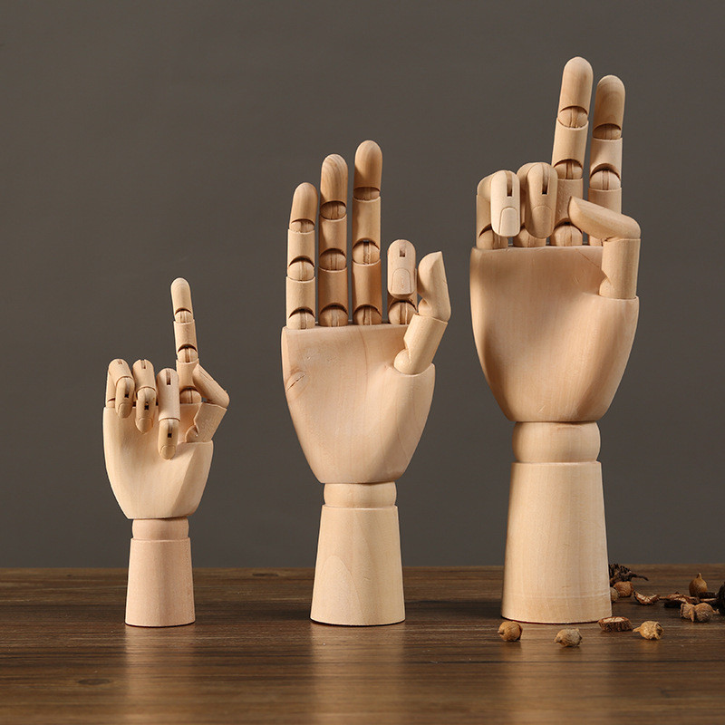 Articulated Human Movable Puppet Model Wooden Hand Model Art Drawing ...