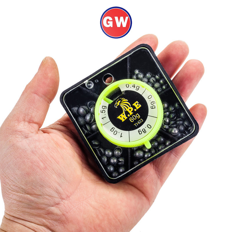 78PCS Split Shot Fishing Weights Sinker Set with Tackle Box Removable ...