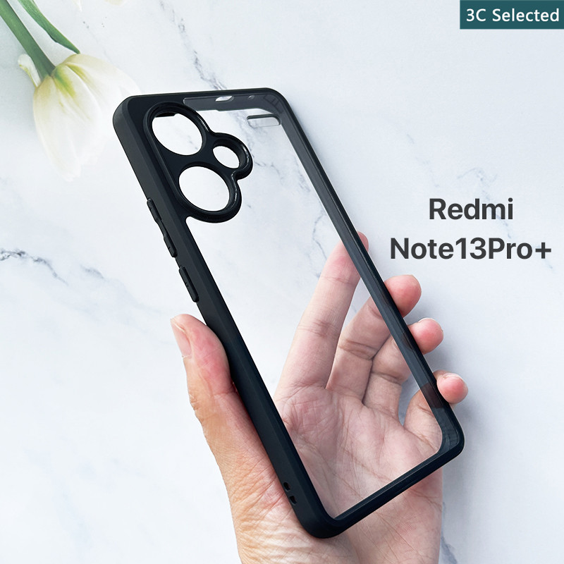 Case Redmi Note 13 13Pro 13Pro+ 4G 5G Built-in Airbags Transparent Back ...