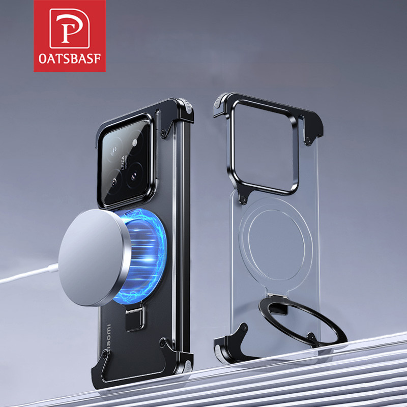 OATSBASF Metal Magnetic Phone Case Bumper Anti-drop Protection Casing ...