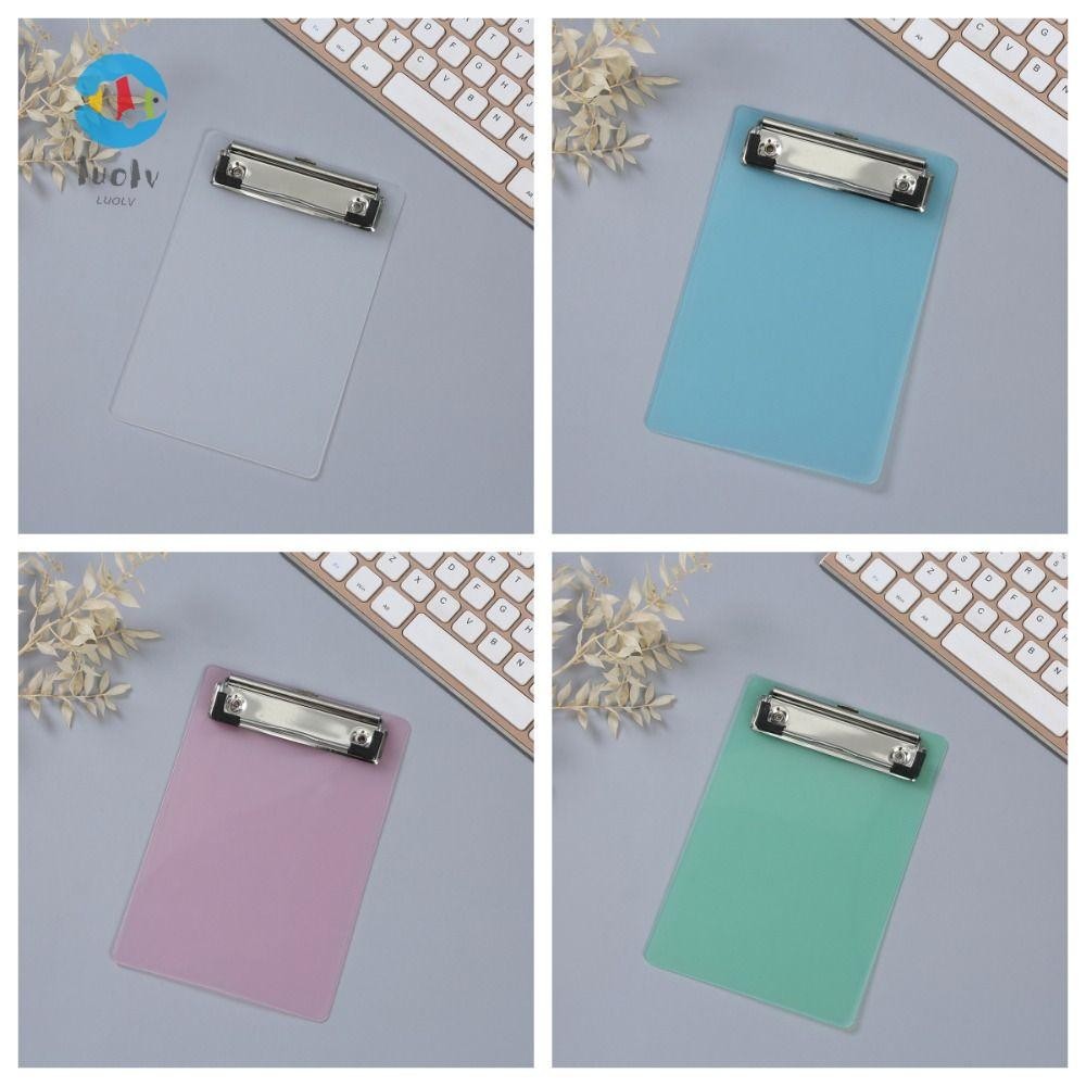 LUOLUVO Mini Clipboard, Small Plastic Pocket Clip Boards, Memo Size ...