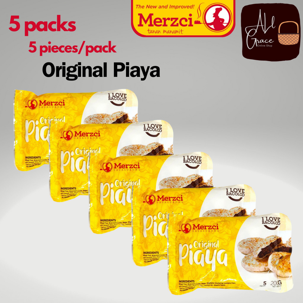 5 PACKS of MERZCI Original Piaya 5pcs/pack | Pasalubong Treats ...