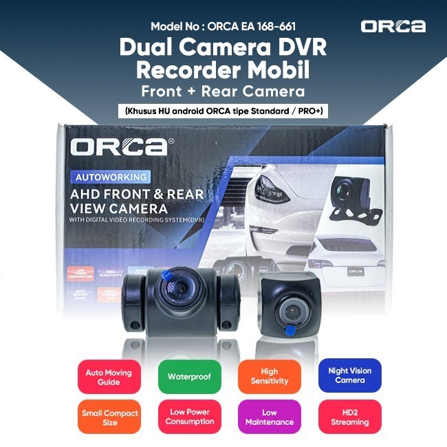 Front Rear Car DVR/CCTV Camera for ORCA Android Head Unit | Shopee ...