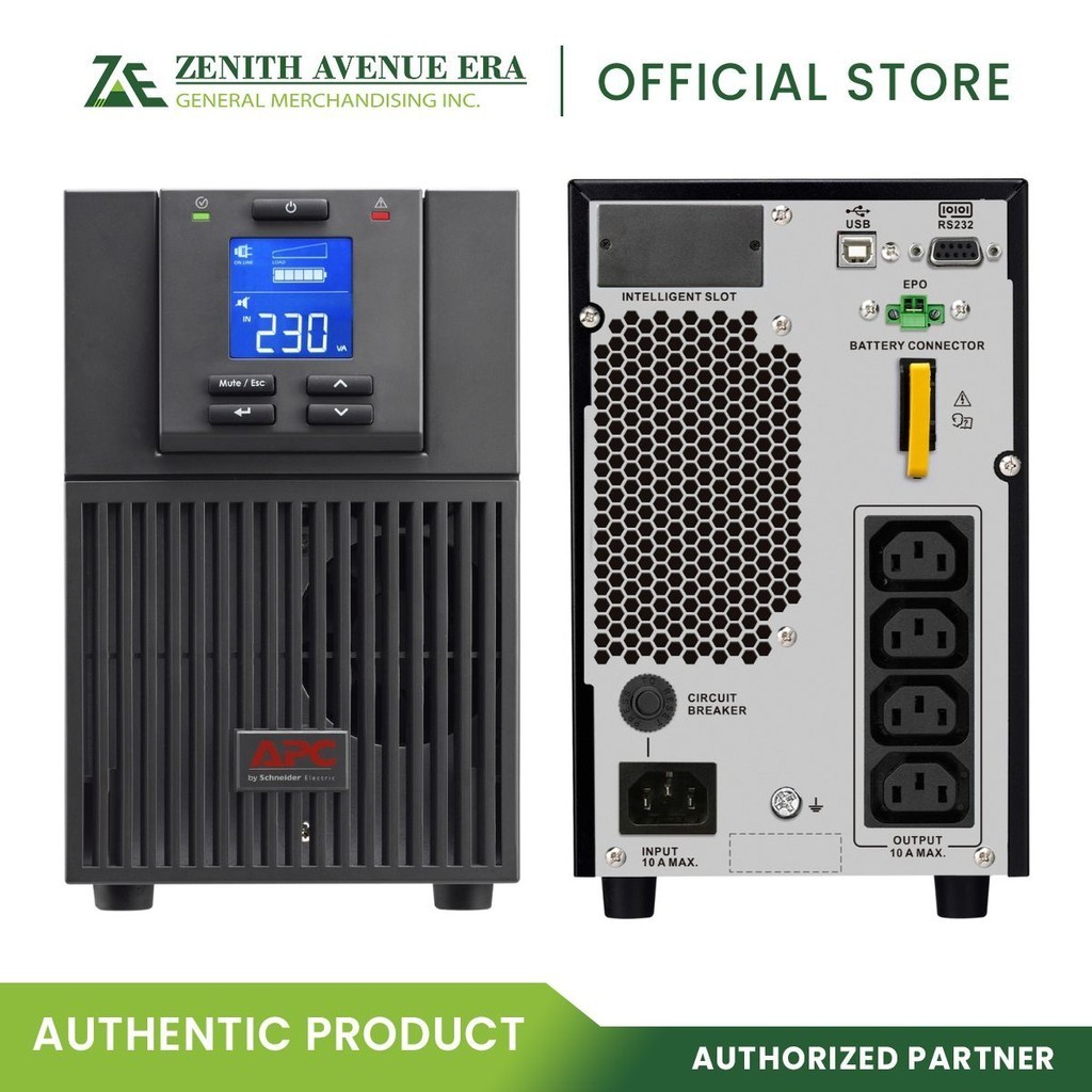 APC Easy UPS On-Line, 2000VA/1800W, Tower, 230V, 4x IEC C13 outlets, Intelligent Card Slot, LCD ...