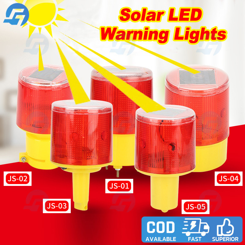 5 Modes Solar Warning Flashlight Construction Barrier Fishing Boat ...
