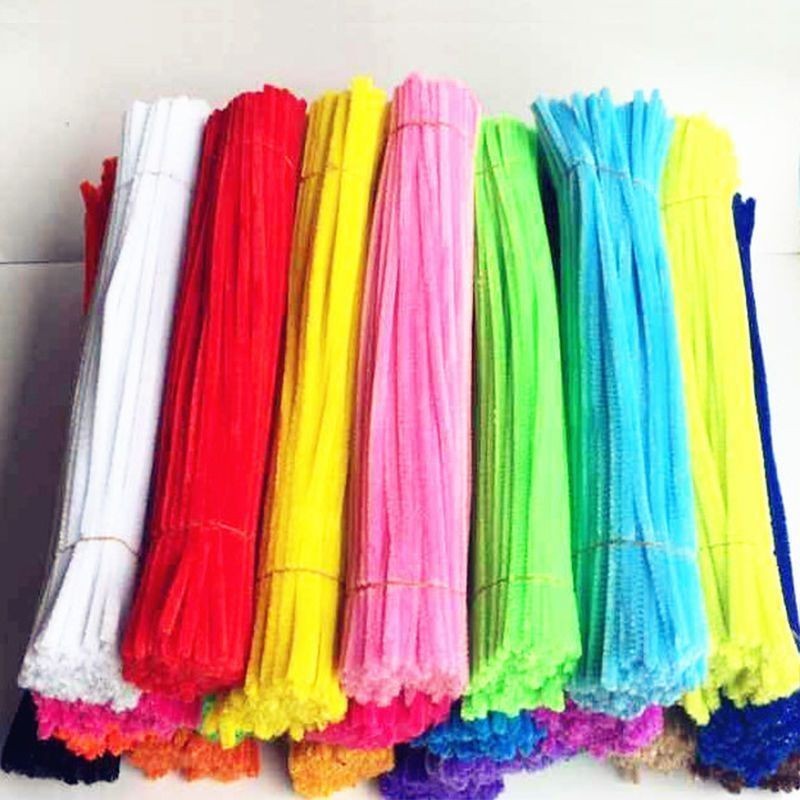100Pcs/set Fuzzy Wire DIY Flower / Chenille Wire / Twist Wire Stick ...