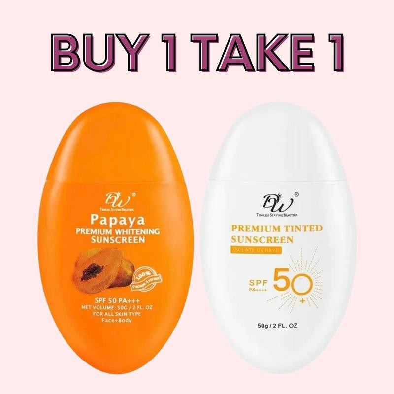 BUY1TAKE1 DW Papaya Sunscreen And DW Tinted Sunscreen FDA APPROVED No ...