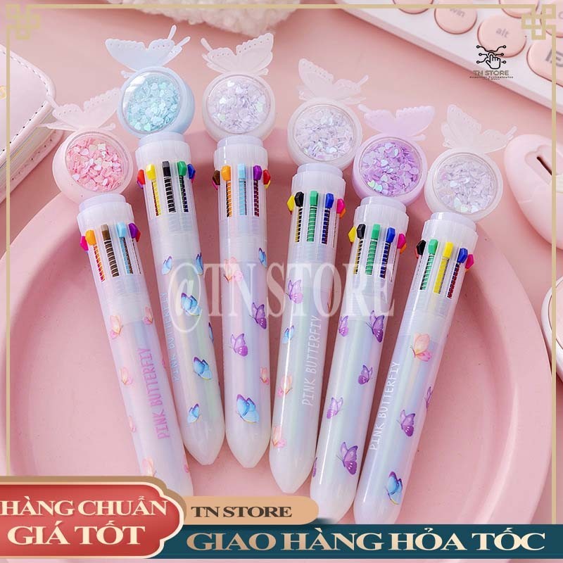 Multi-nib ballpoint pen - cute tip pen - 10 nibs 10 colors - lovely ...