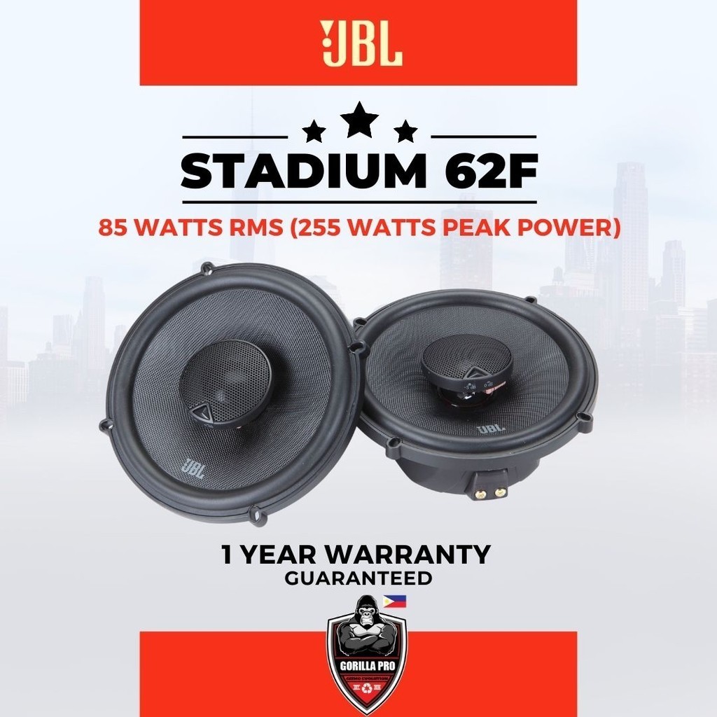 JBL Stadium 62F 6.5" 2-Way Car Speakers: Up to 85W RMS (255W Peak ...