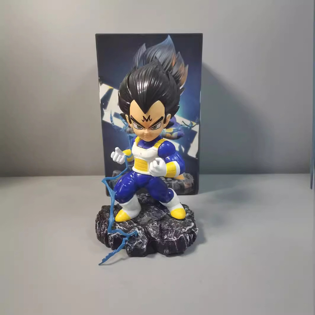 18cm Cute Vegeta Figure Statues Figurine DBZ Super Saiyan Blue ...